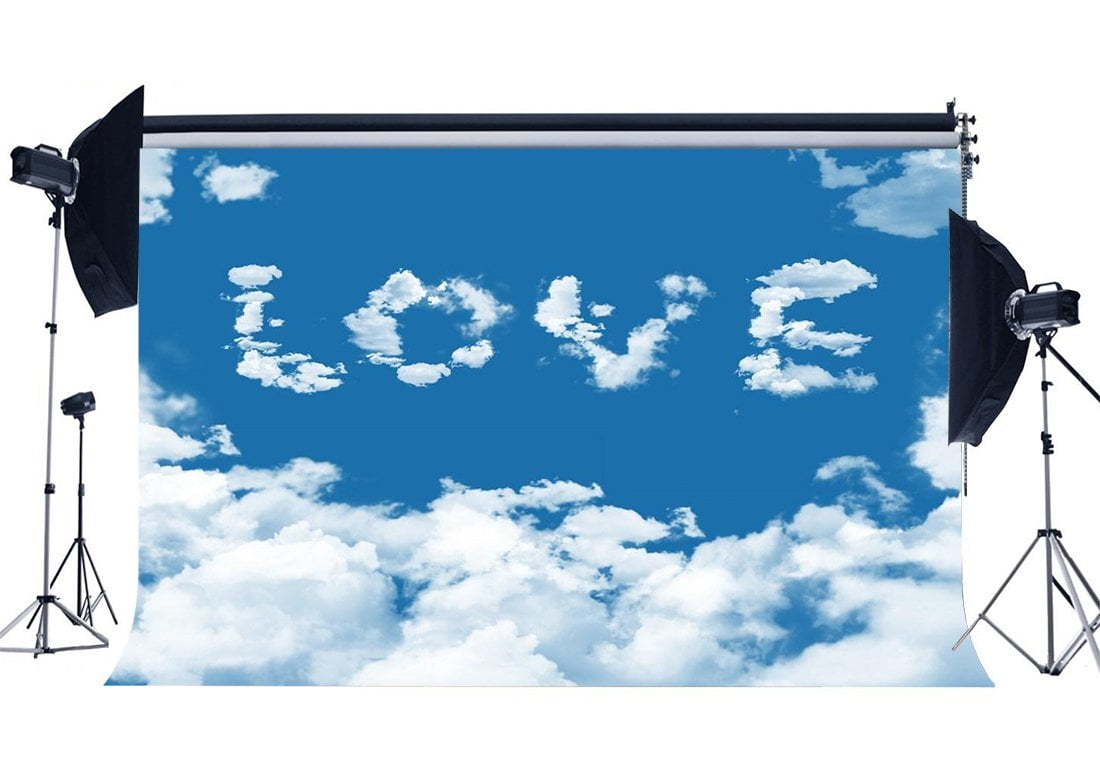 MOHome 7x5ft Valentine's Day Backdrop Sweet Love Background Blue Sky ...