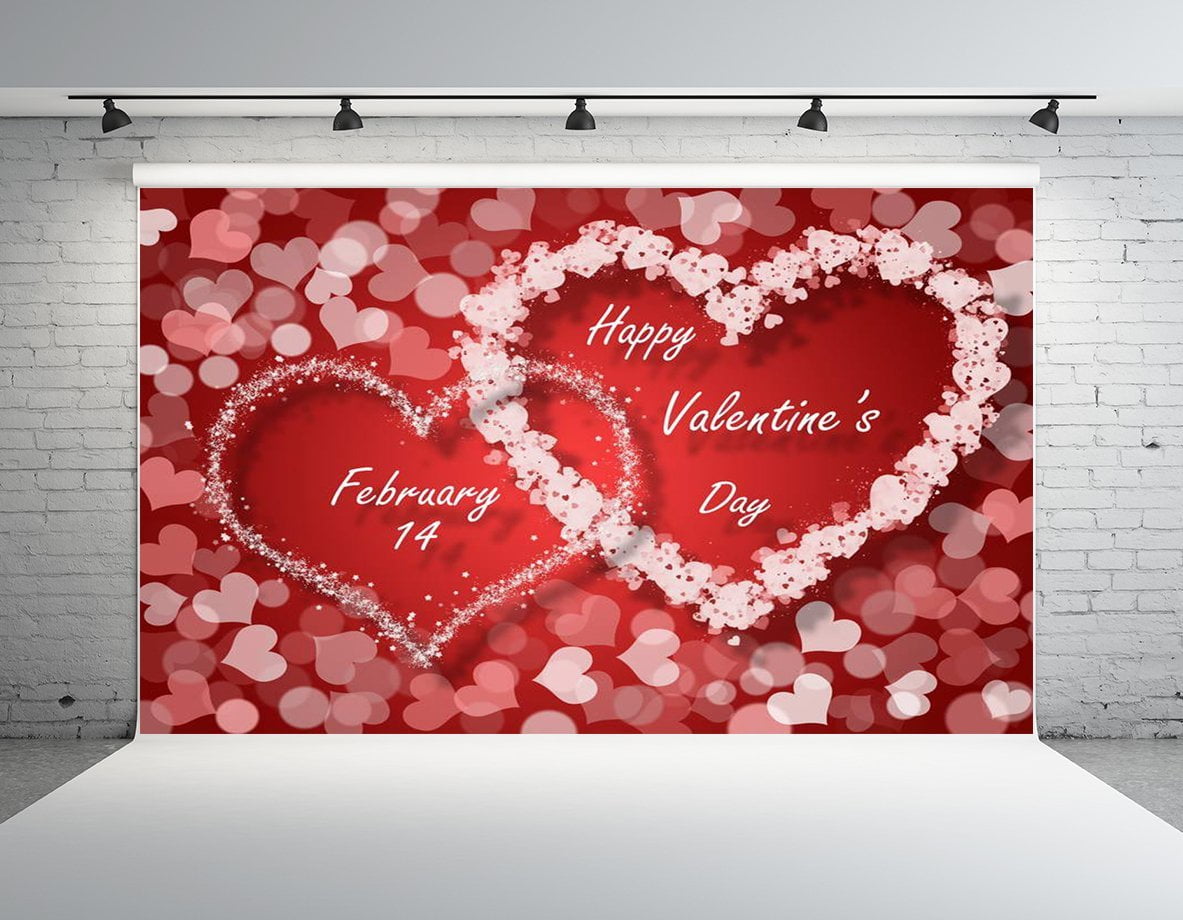 MOHome 7x5ft Valentine's Day Backdrops Heart Shape Background Photo ...