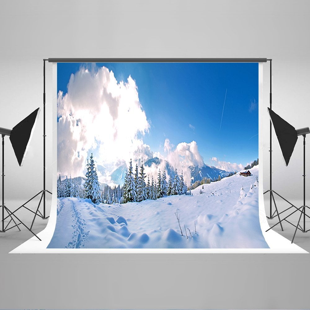 MOHome 7x5ft Winter Backdrops Snow Mountain Photo Video Backdrop ...