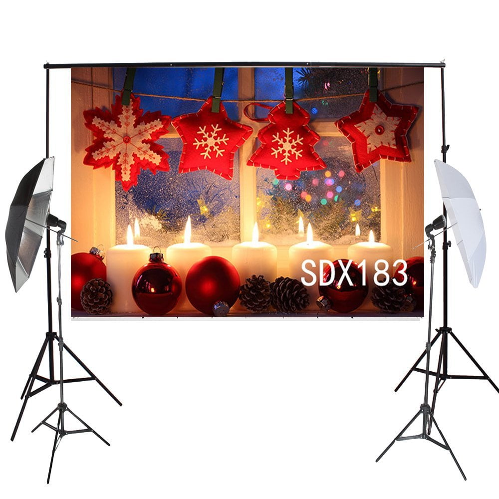 MOHome 7x5ft Xmas Candle Christmas Photography Backdrop Studio ...
