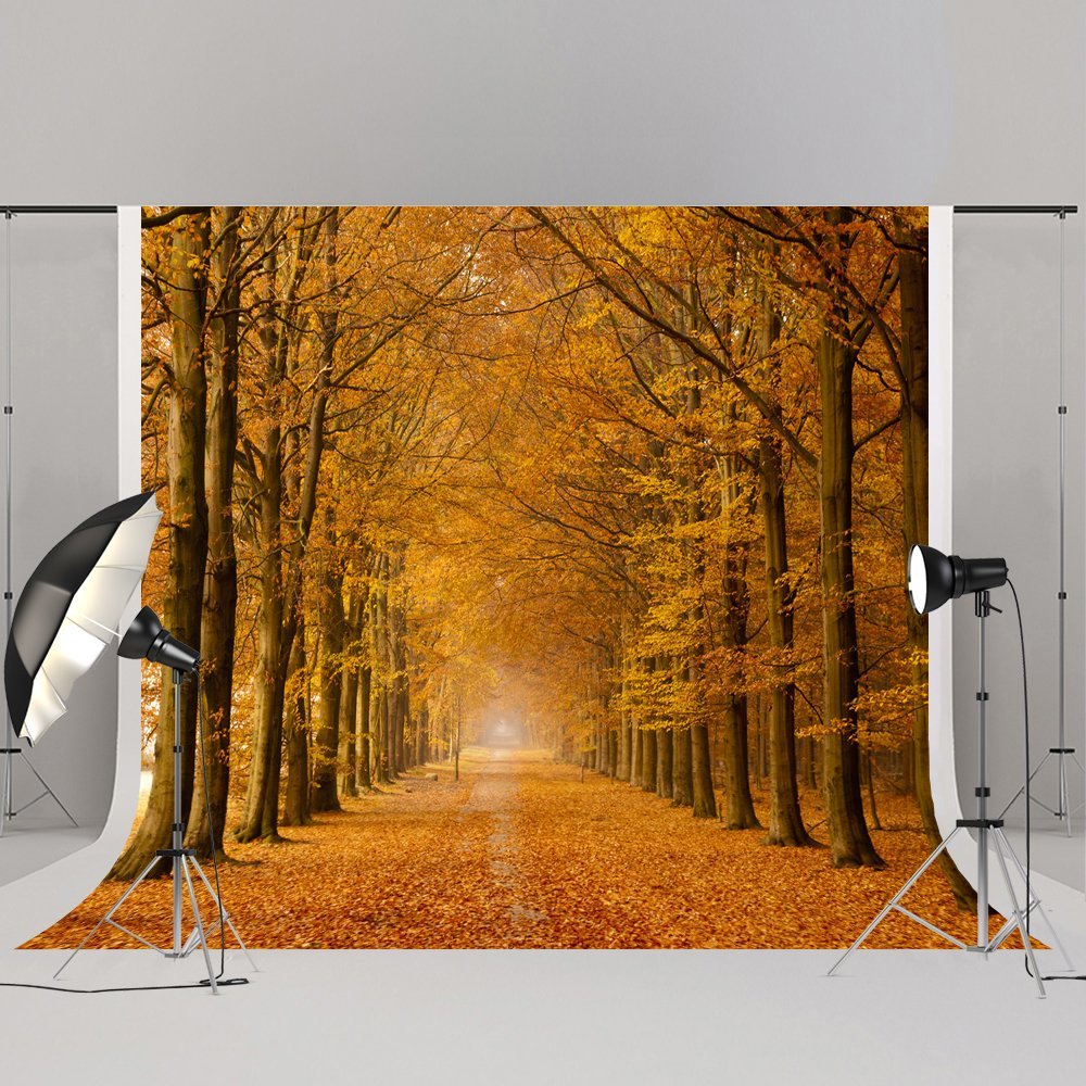 MOHome 7x5ft Yellow Natural Scenery Backdrop for Photographers Autumn ...