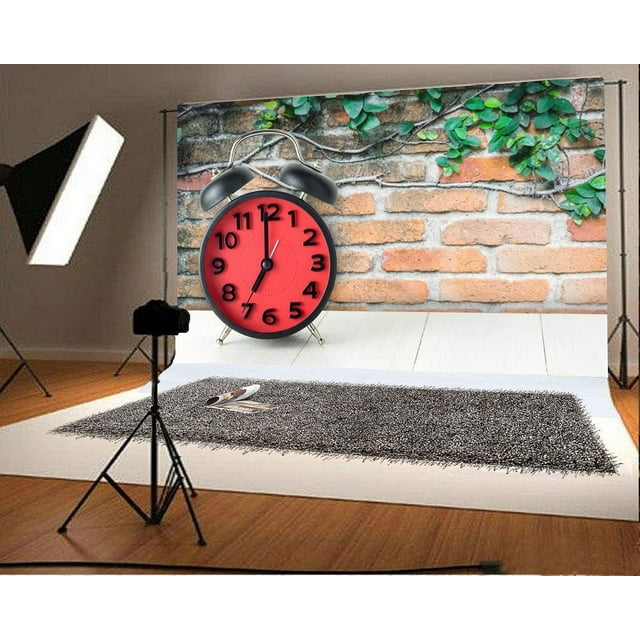 MOHome Alarm Clock Backdrop 7x5ft Photography Background Green Leaves ...
