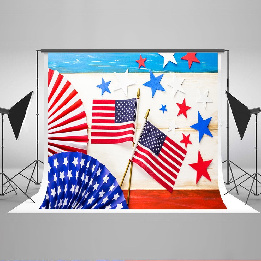 MOHome Backdrop Independence Day Photography Background American Flag ...