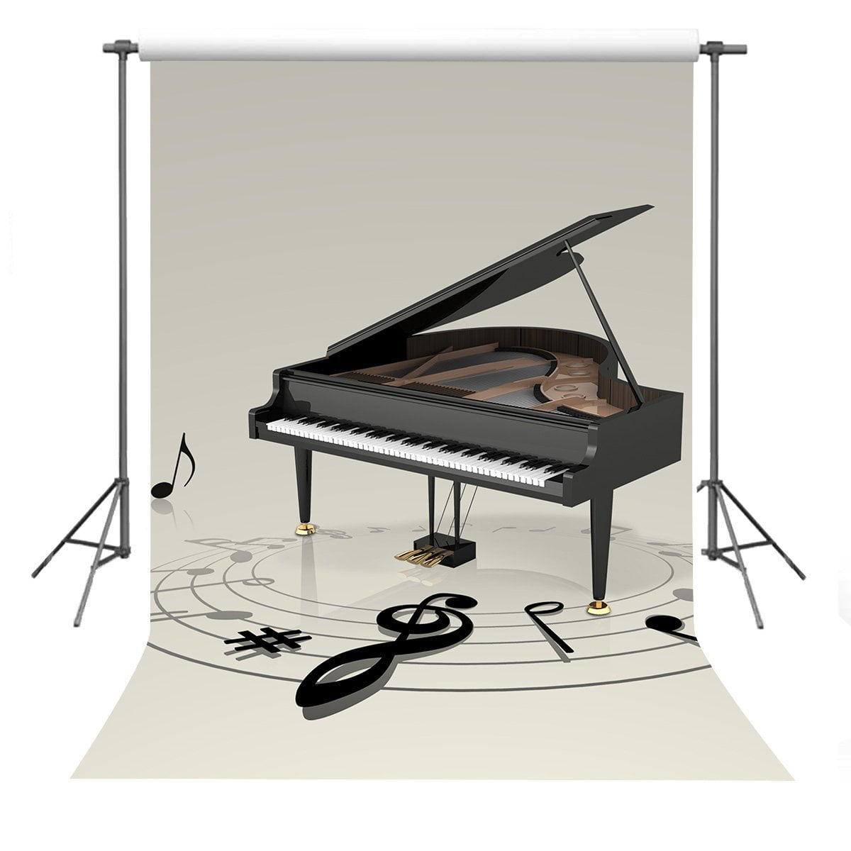 MOHome Background 5x7ft Elegant Piano Photography Backdrop Studio Props ...