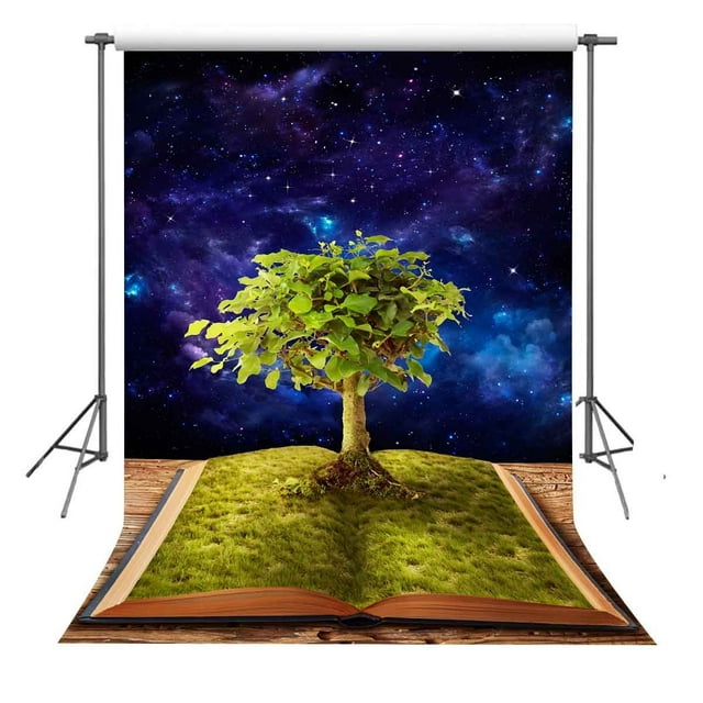 MOHome Background 5x7ft Green Trees Under Starry Sky Photography ...