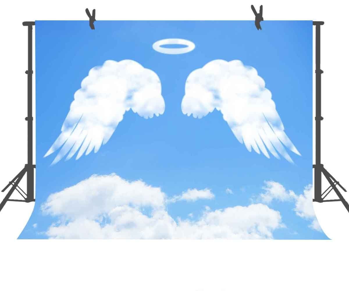 MOHome Background 7x5ft Blue Sky White Clouds Angel Wings Photography ...