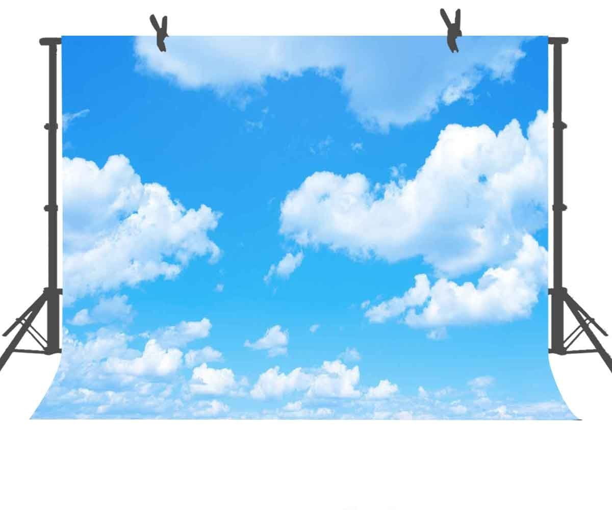 MOHome Background 7x5ft Blue Sky White Clouds Photography Backdrop ...