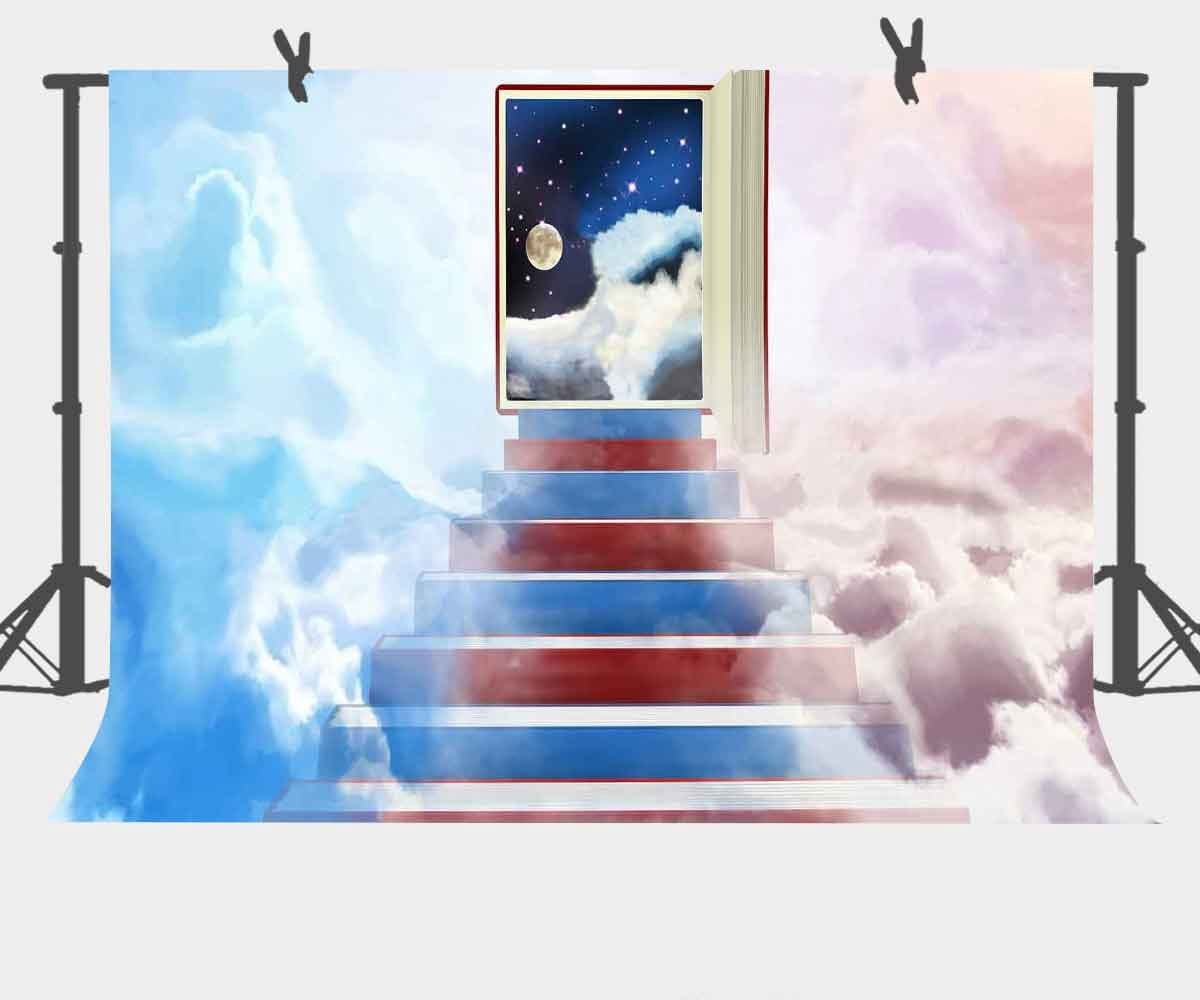 MOHome Background 7x5ft Creative Sky Stairs Photography Studio Backdrop ...