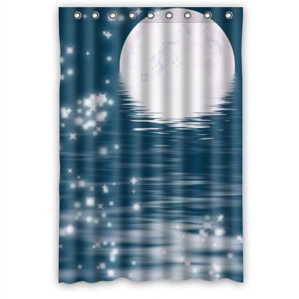 Mohome Beautiful Moon Hipster Night Fairy Shower Curtain Waterproof