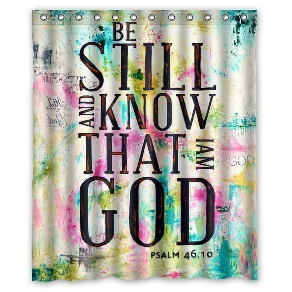 MOHome Bible Verse Shower Curtain Waterproof Polyester Fabric Shower ...