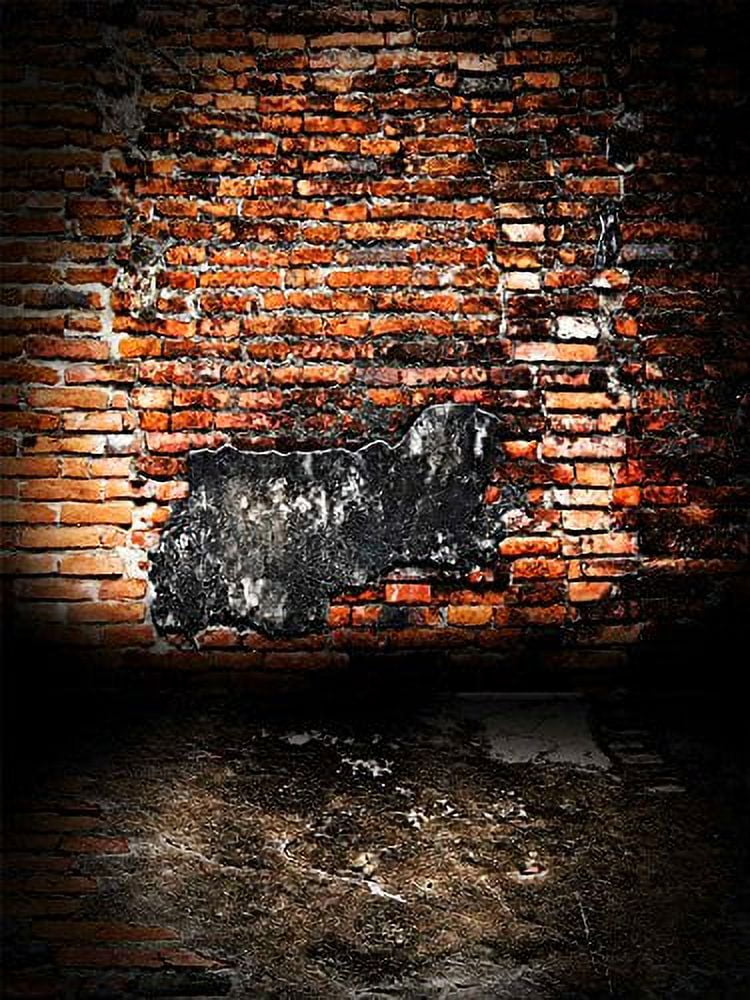 MOHome Broken Red Brick Wall Heavy Duty Floor Photography Background ...