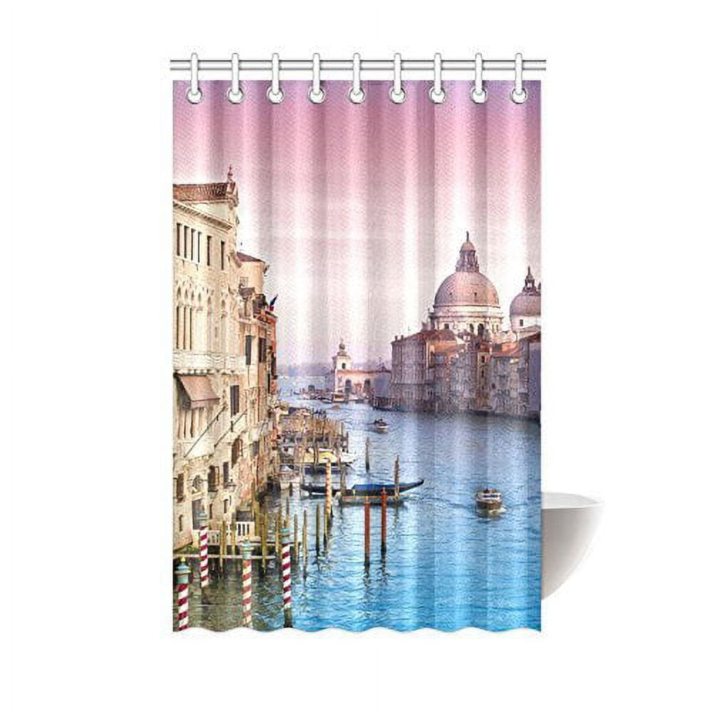 MOHome Fantastic Europe Italy Venice Shower Curtain Waterproof ...
