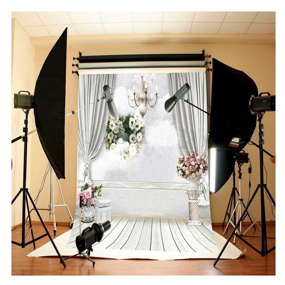 MOHome Flowers Bear Ballon Children Wooden Floor Studio Photo ...