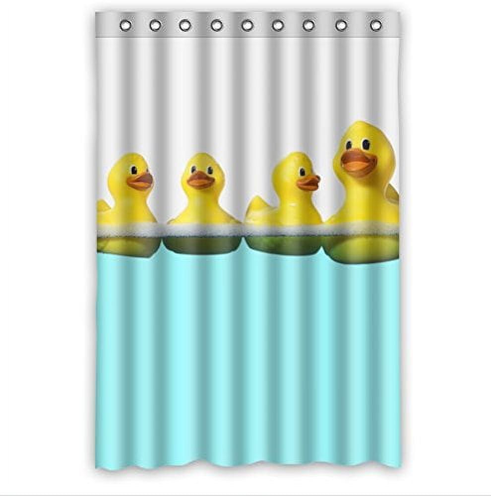 MOHome Funny and Cute Tiled Yellow Rubber Ducky Shower Curtain ...