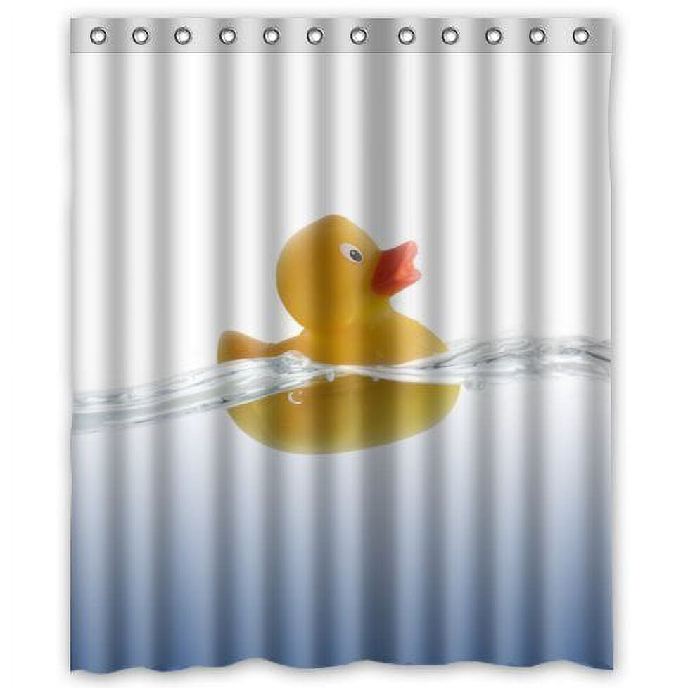 Mohome Funny And Cute Tiled Yellow Rubber Ducky Shower Curtain