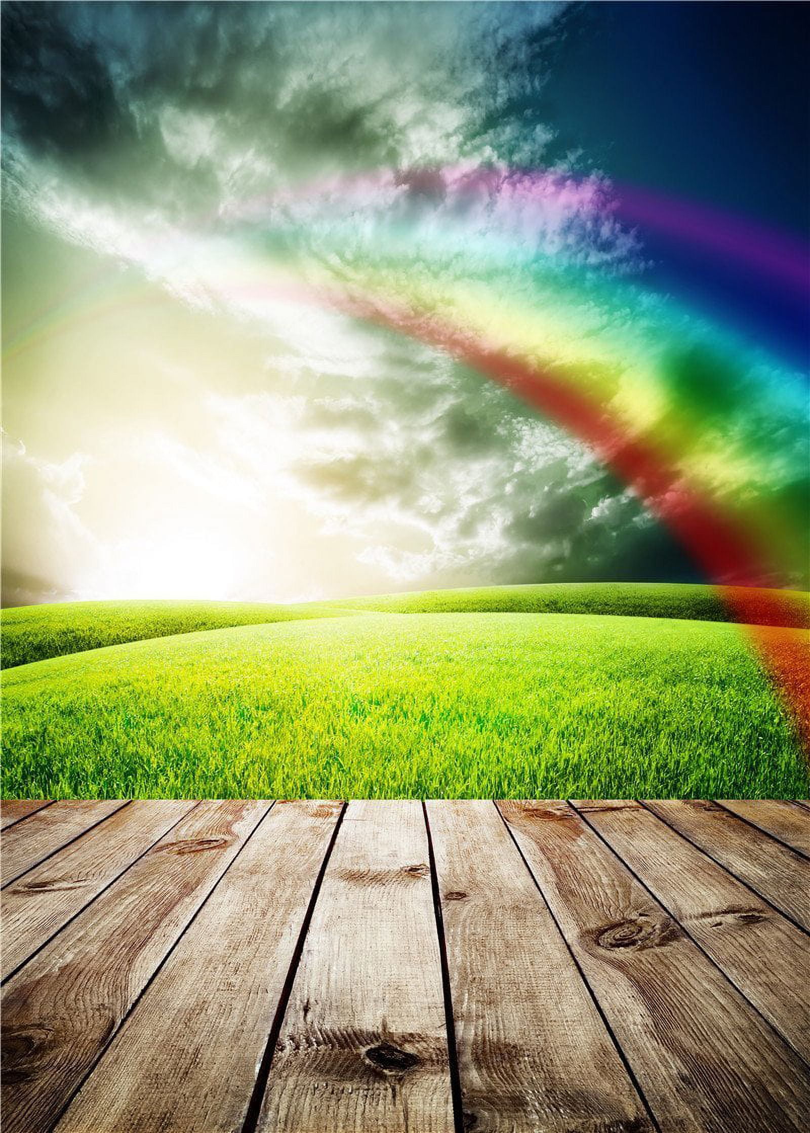 MOHome Grass Photography Backdrops Children Photo Studio Props Rainbow ...