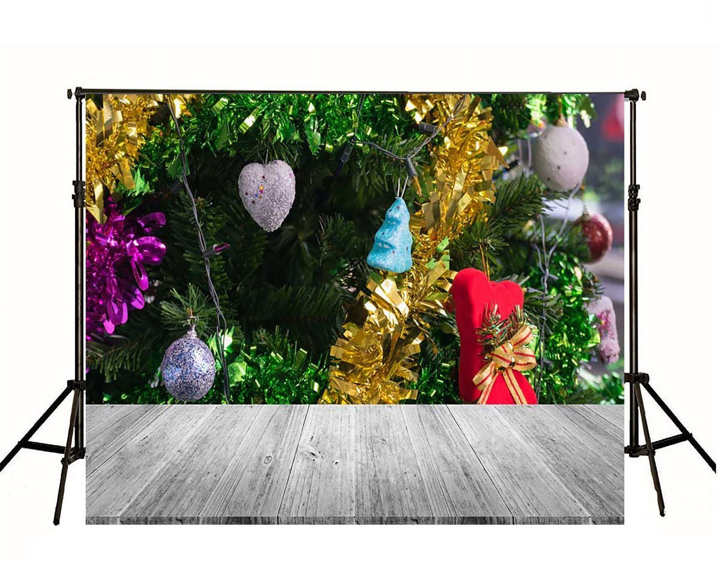 MOHome Green Christmas Tree Backdrops for Photography 5x7ft Red Gifts ...