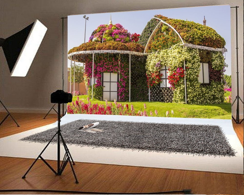 MOHome Green House Backdrop 7x5ft Photography Background Flowers ...