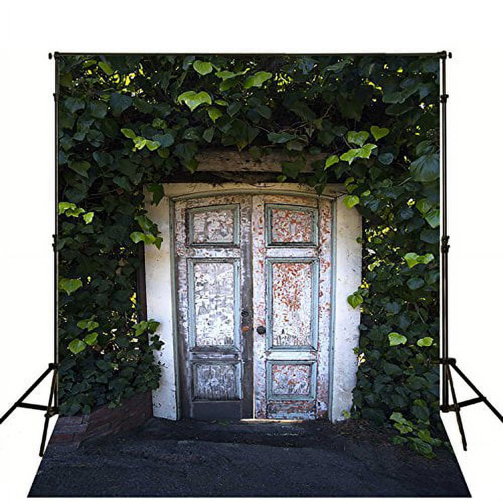 MOHome Grey Wooden Door Backdrops for Photography 5x7ft Green Vintage ...