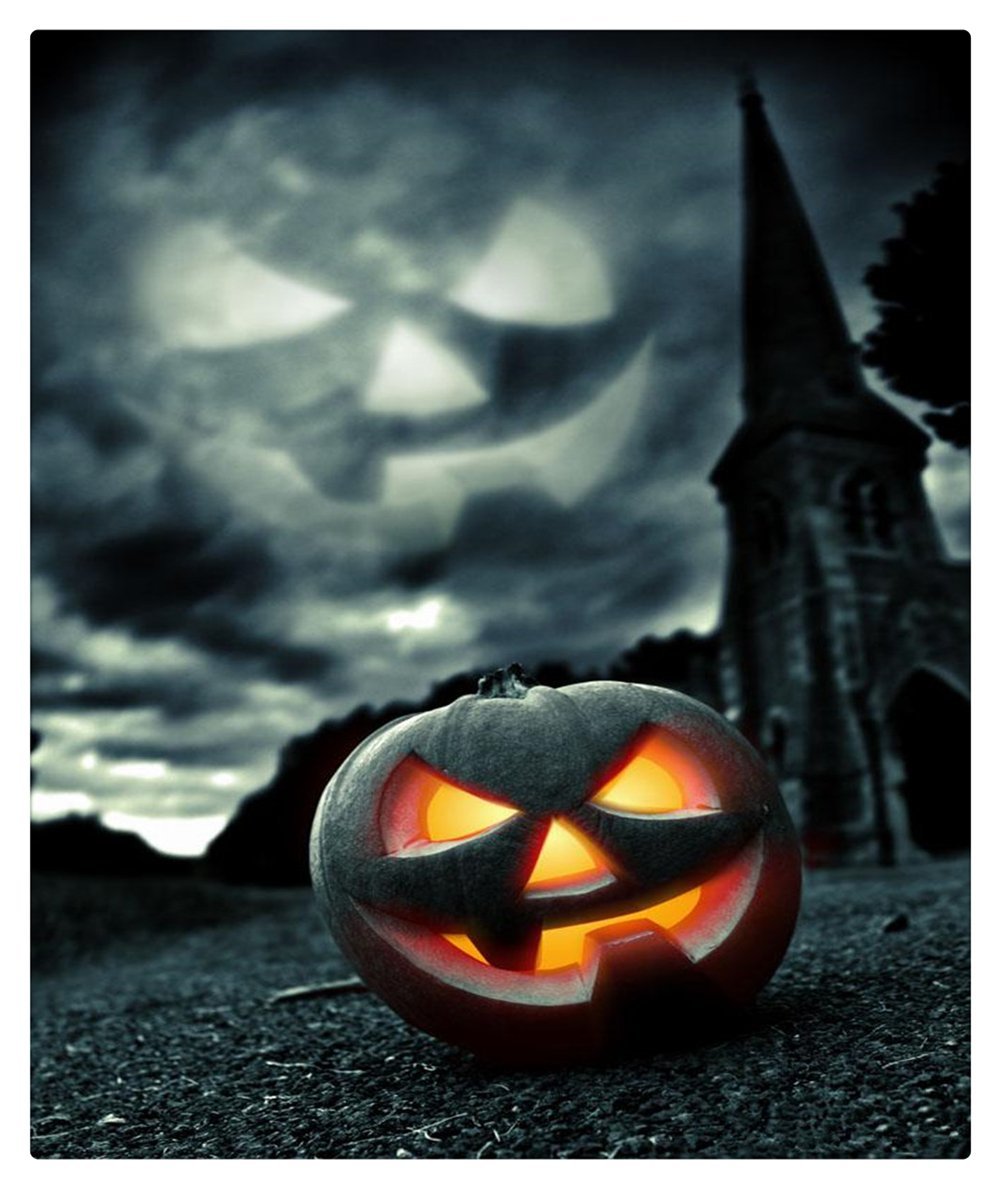 MOHome Halloween Background Backdrop for Photography 5x7ft Black Castle ...