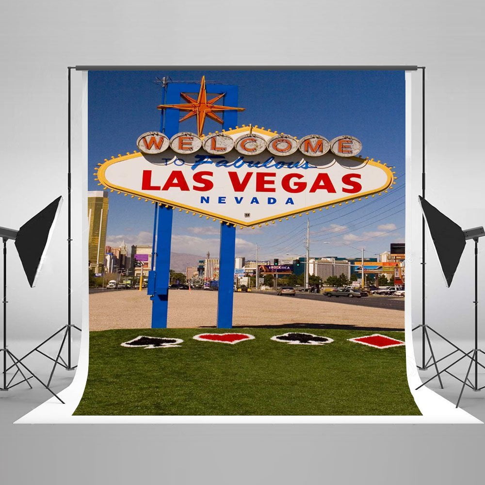 MOHome Las Vegas Landmark Gambling City Sign Photo Backdrops for ...