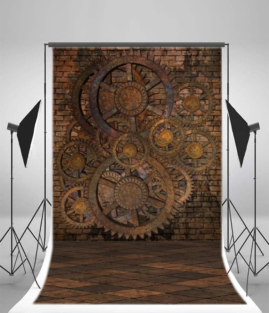 MOHome Old Wheel Gear Wall Backdrop 5x7ft Photography Backdrop Grunge ... MOHome Old Wheel Gear Wall Backdrop 5x7ft Photography Backdrop Grunge ...