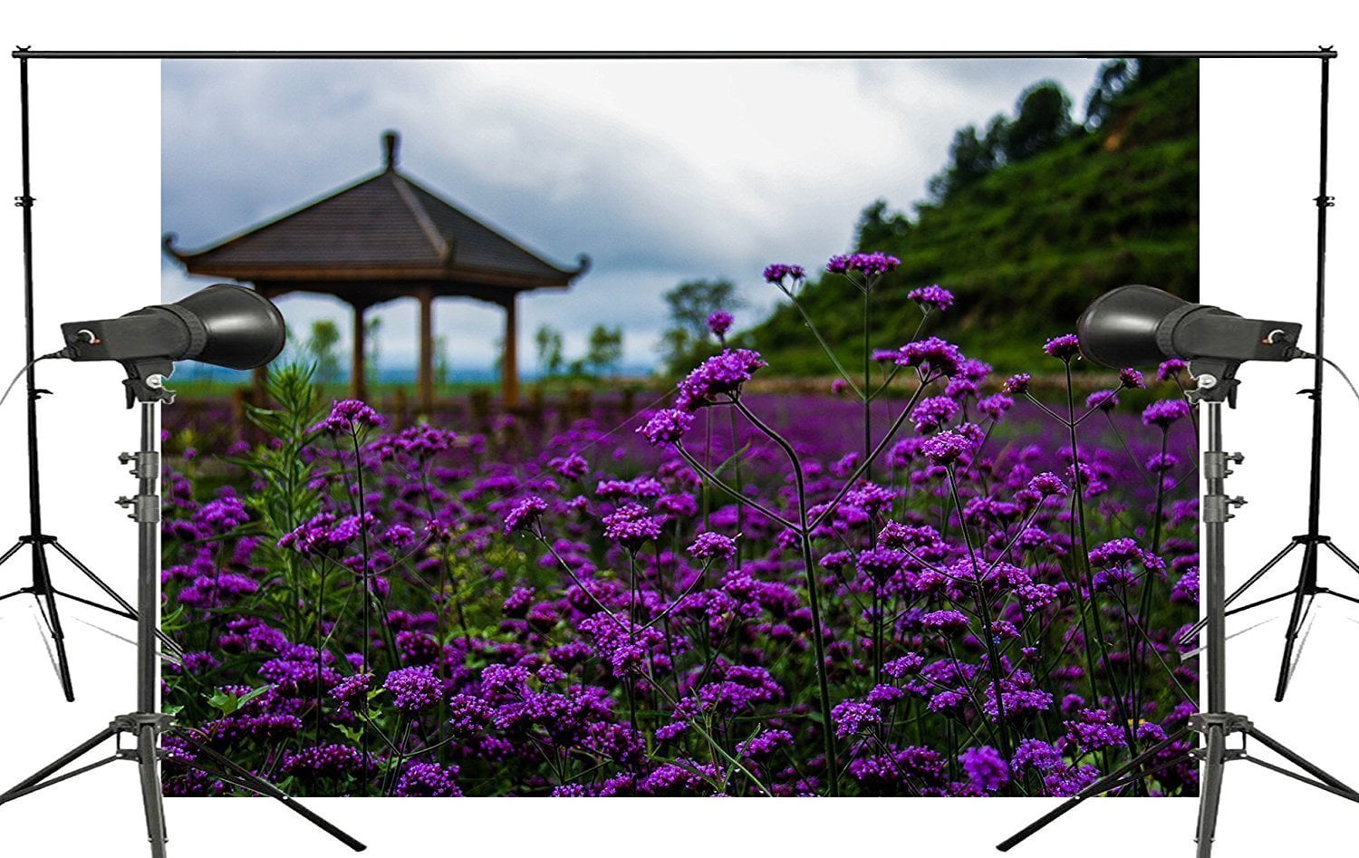 MOHome Photo Background 7x5ft Purple Flowers Photography Backdrop ...