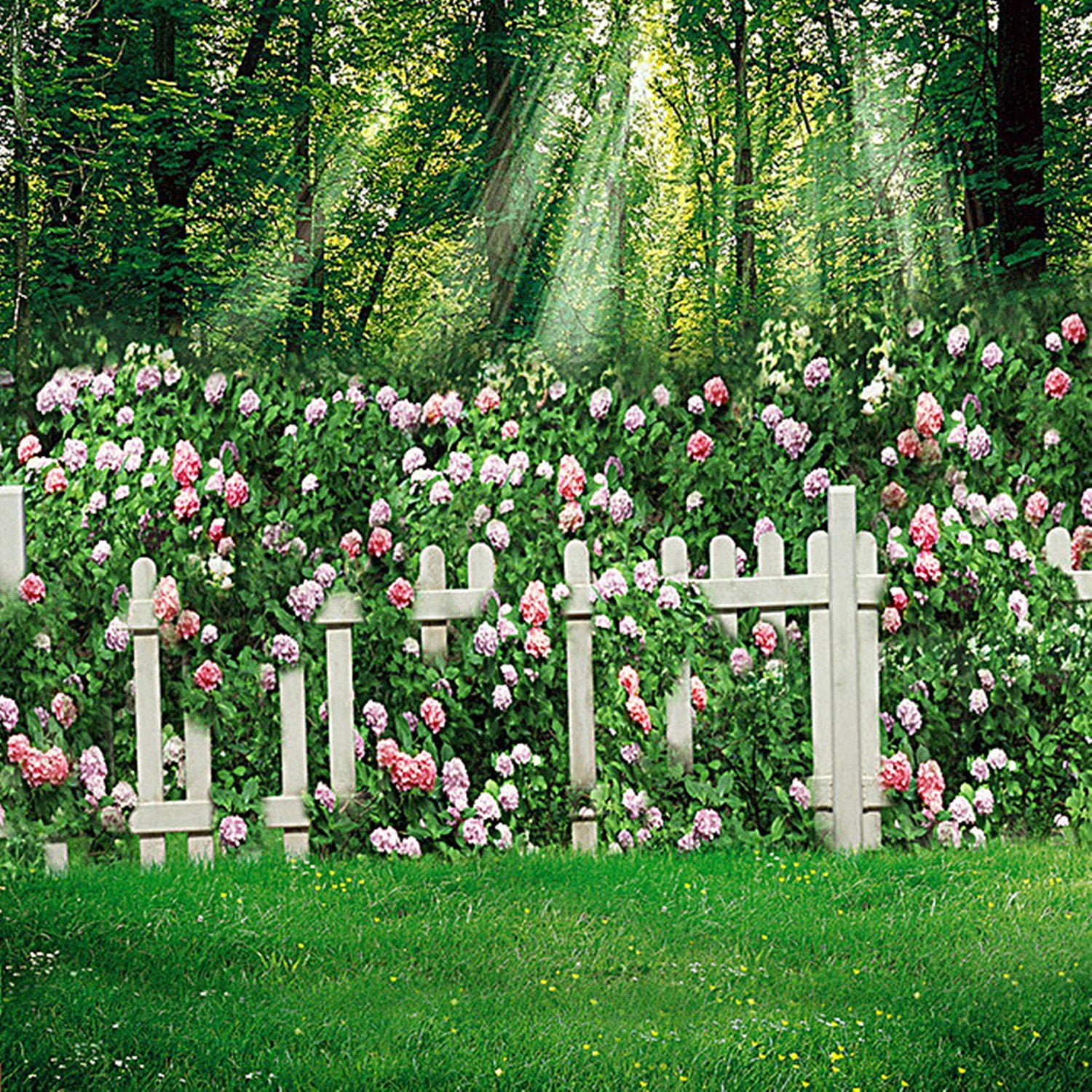 MOHome Photography Backdrop Background Flowers Garden for Wedding 5x7ft ...