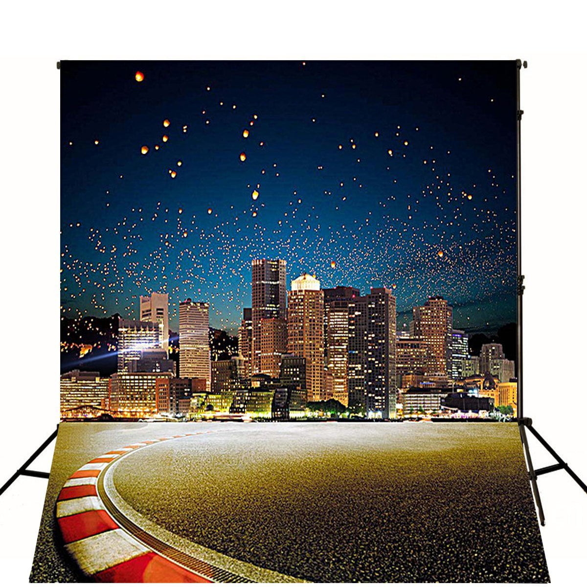 MOHome Photography Backdrop Urban Night 5x7ft Glitter Starry Sky ...