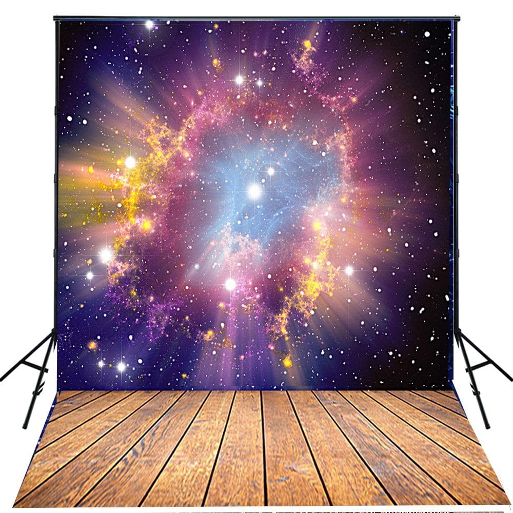MOHome Photography Backdrop Wood 5x7ft Starry Sky Glitter Dots Photo ...