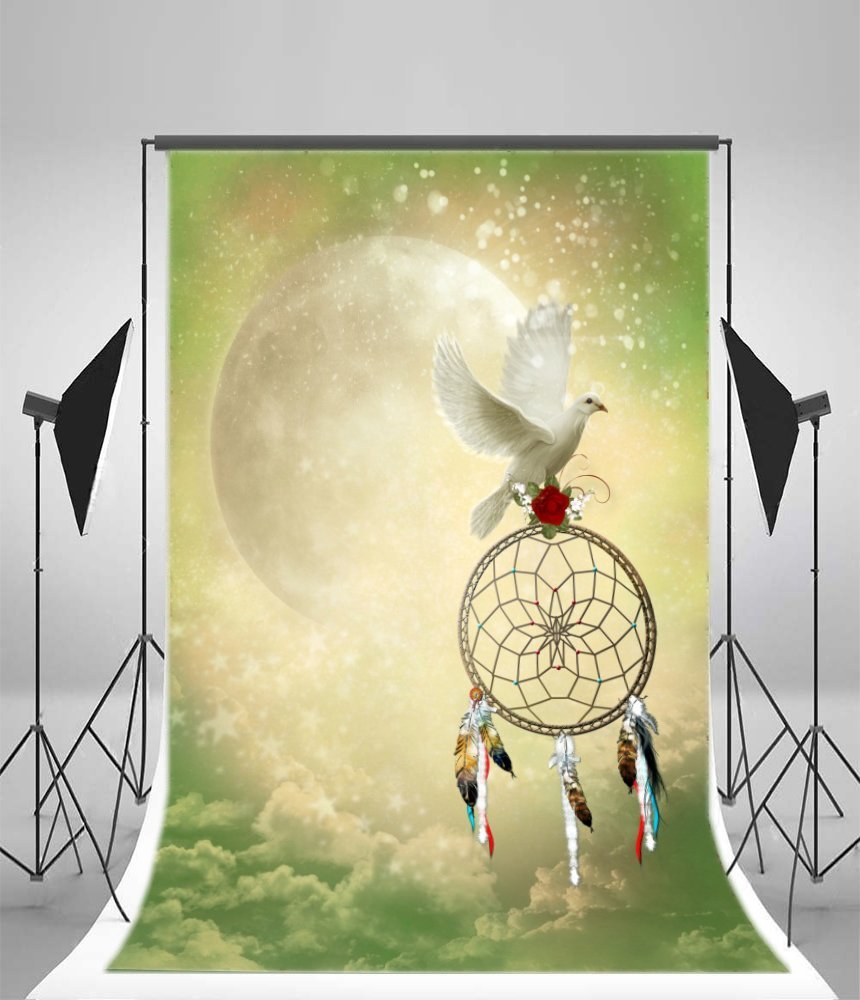 MOHome Photography Dove Backdrop 5x7ft Flower Moon Clouds Speckle ...