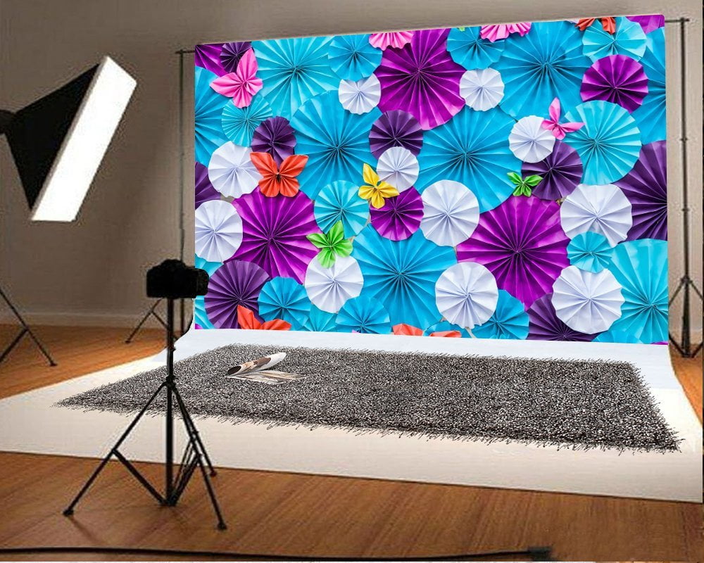 MOHome Pinwheel Rosettes Backdrop 7x5ft Photography Backdrop Party ...