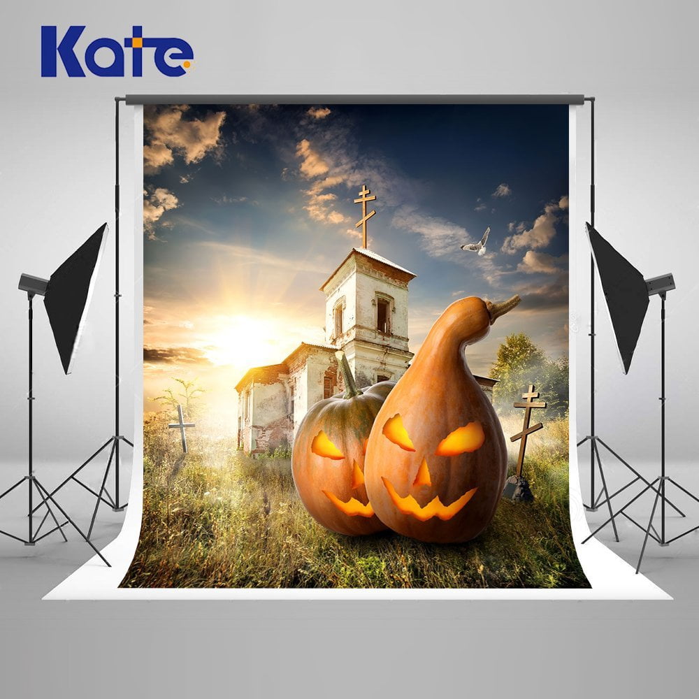 MOHome Pumpkin Haunted Castle Backdrops for Photography Halloween ...