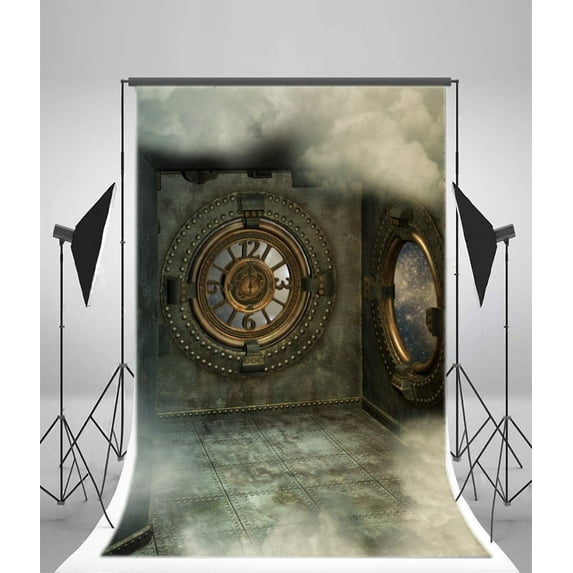 MOHome Retro Clock Backdrop 5x7ft Photography Backdrop Abstract Photos ...