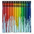 MOHome The Flow Of Crayons Design Crayon Shower Curtain Waterproof ...