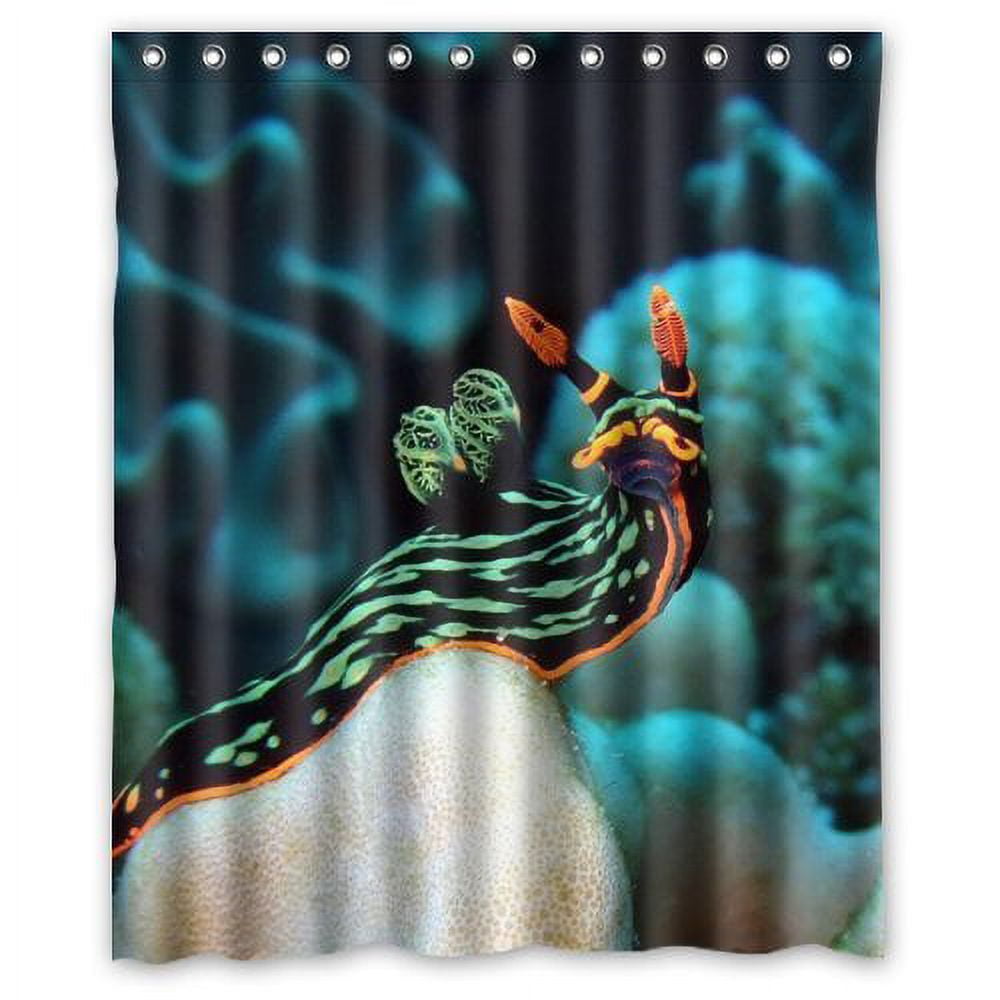 MOHome The Forward Bioluminescent Sea Slug Shower Curtain Waterproof ...