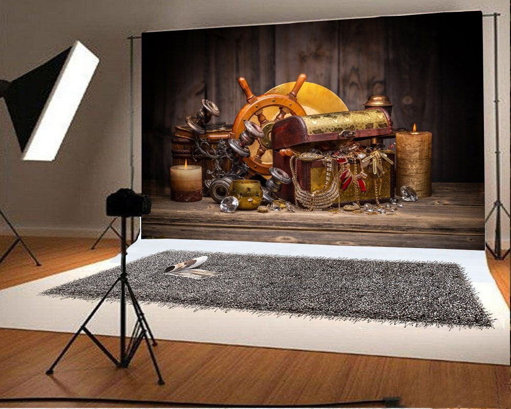 MOHome Treasure Backdrop 7x5ft Photography Backdrop Gold Wealth Jewelry ...