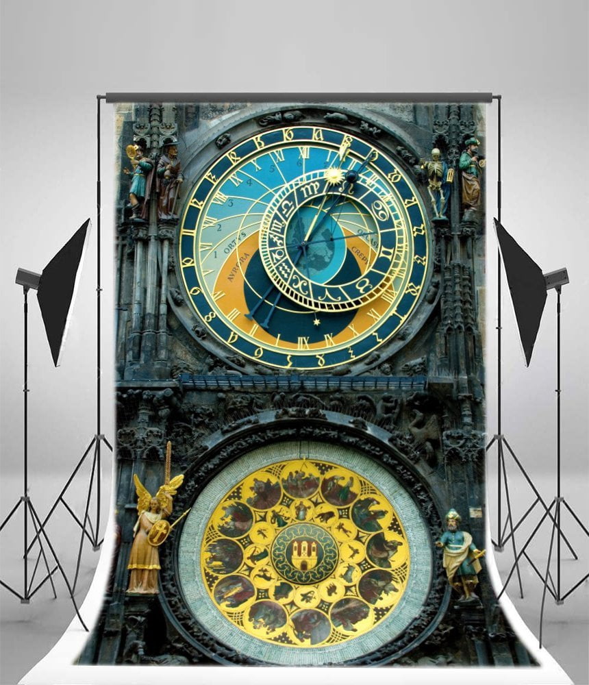 MOHome Vintage Astronomical Clock Backdrop 5x7ft Photogrsphy Background ...