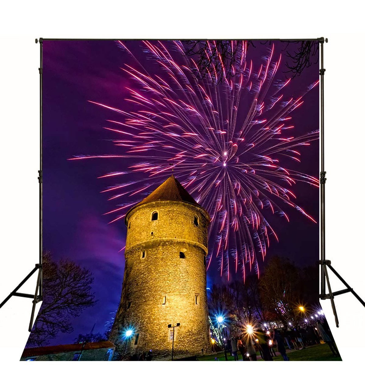 MOHome Waterproof Photo Backdrop Night with Firework 5x7ft Photography ...
