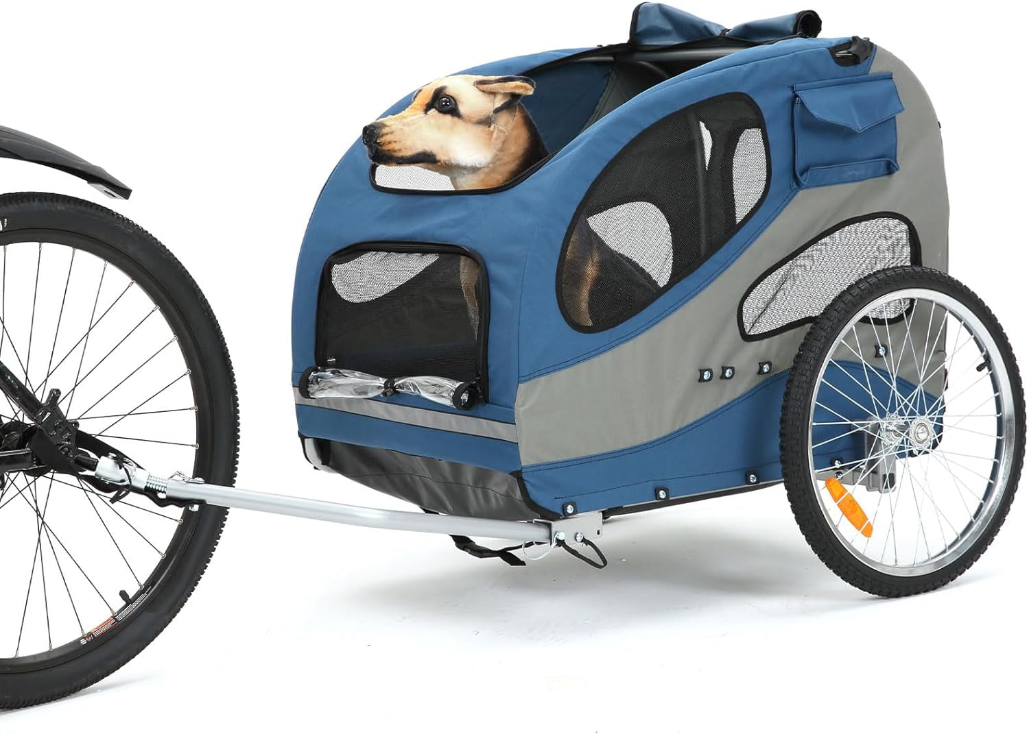 MOJAY Dog Bike Trailer, Foldable Pet Carrier for Small and Medium Dogs ...