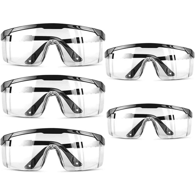 MOJMBSBY Anti Scratch Protective Eyewear, Polycarbonate Black, 5 Count ...