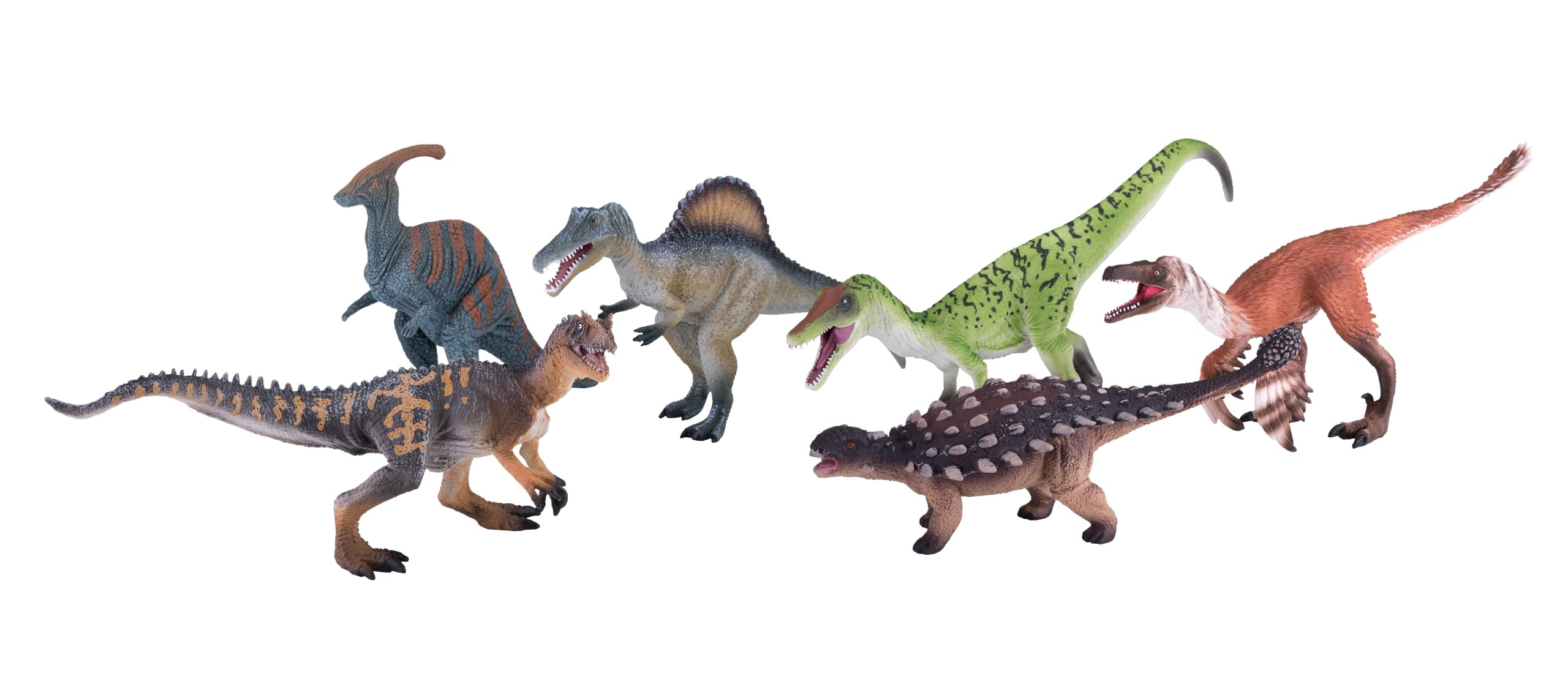 MOJO - 6pc Dinosaur Prehistoric Life Playset Hand-Painted Toy Figure Prehistoric Life Colle ...