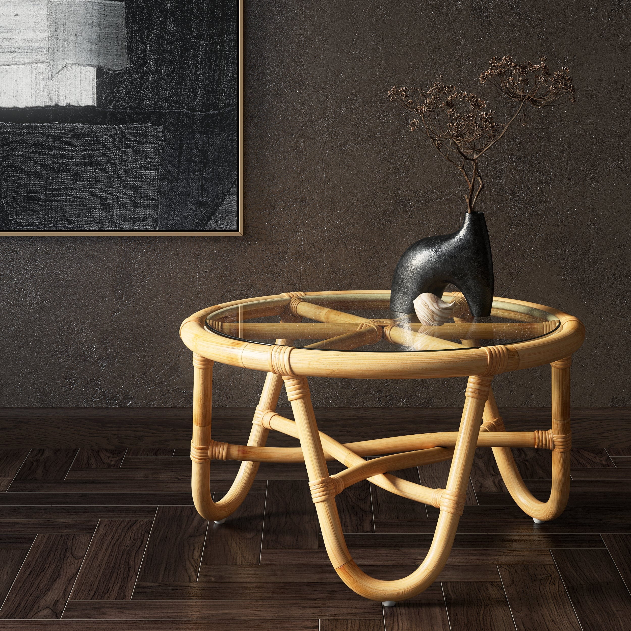 MOJO BOUTIQUE Round Coffee Tables for Living Room, Handmade from Bali ...
