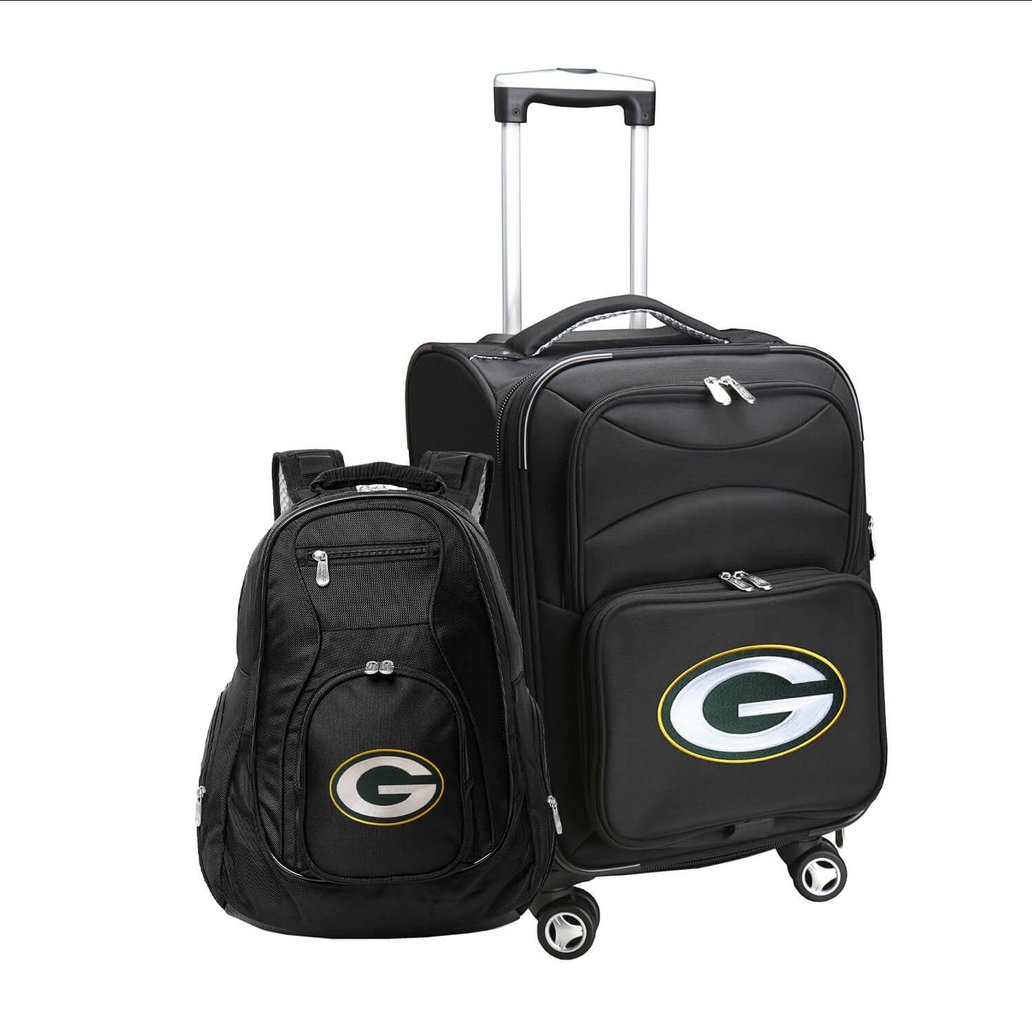 MOJO Black Green Bay Packers Softside Carry-On & Backpack Set - Walmart.com