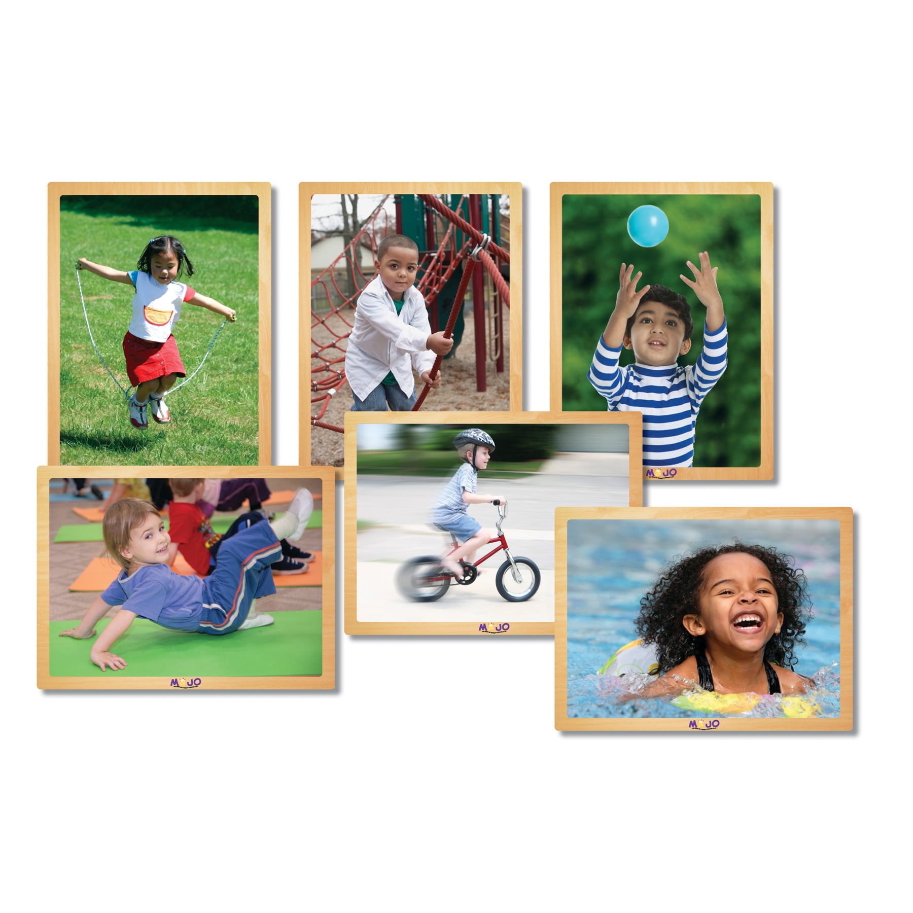 MOJO Kids in Motion Wooden 6-Puzzle Set - Walmart.com
