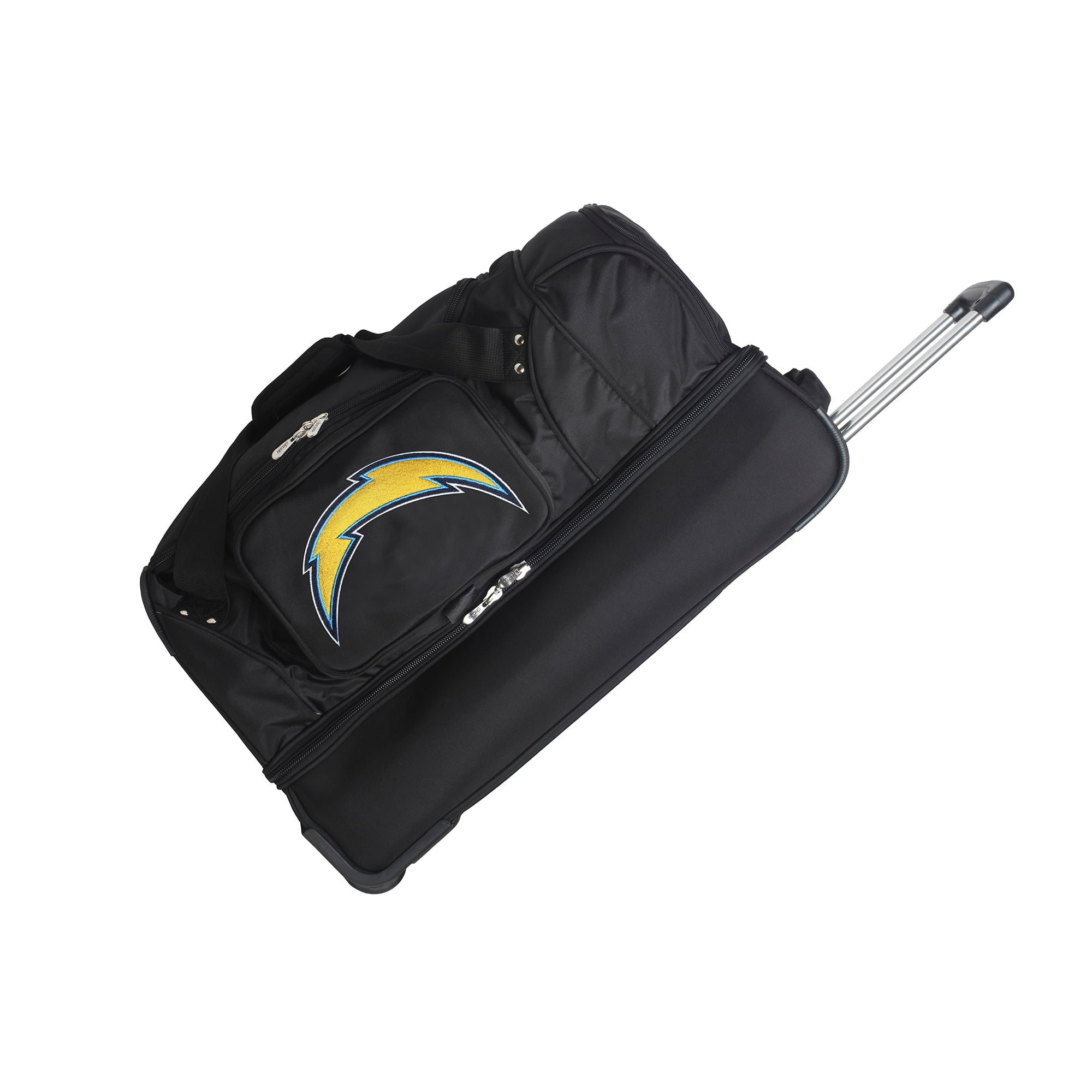 MOJO Los Angeles Chargers Black 27'' 2-Wheel Drop Bottom Rolling Duffel ...