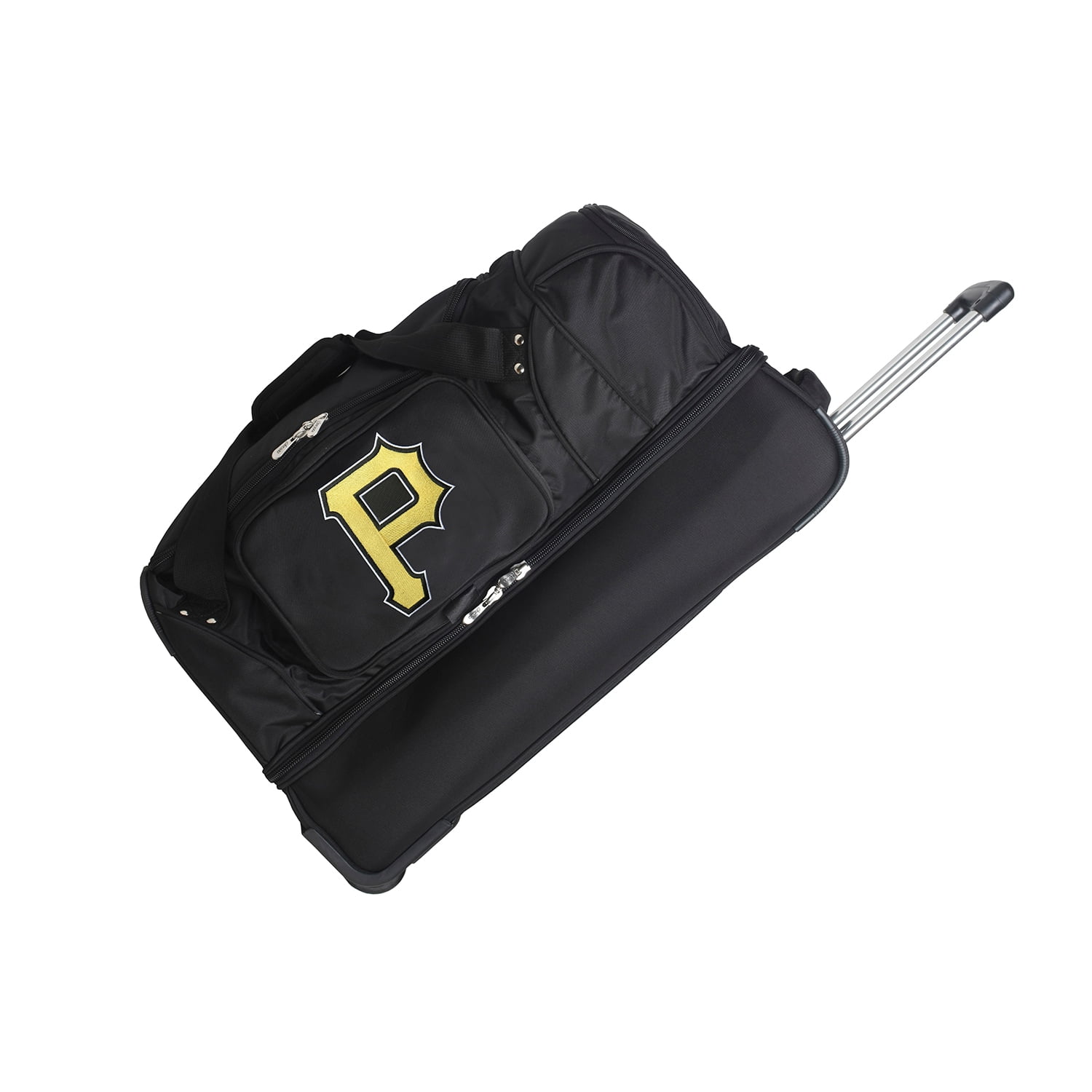 MOJO Pittsburgh Pirates Black 27'' 2-Wheel Drop Bottom Rolling Duffel ...