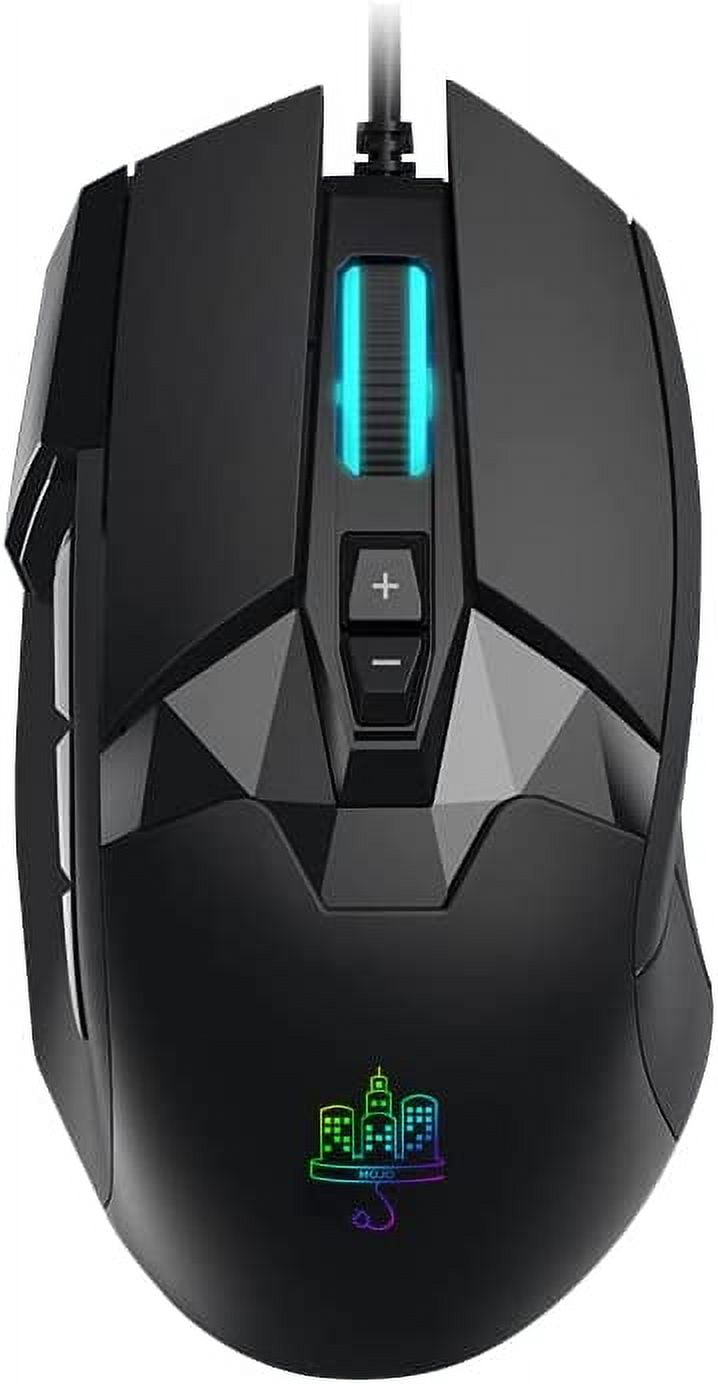 MOJO Pro Performance Silent Gaming Mouse - Wired Gaming Mouse w/ 9 ...