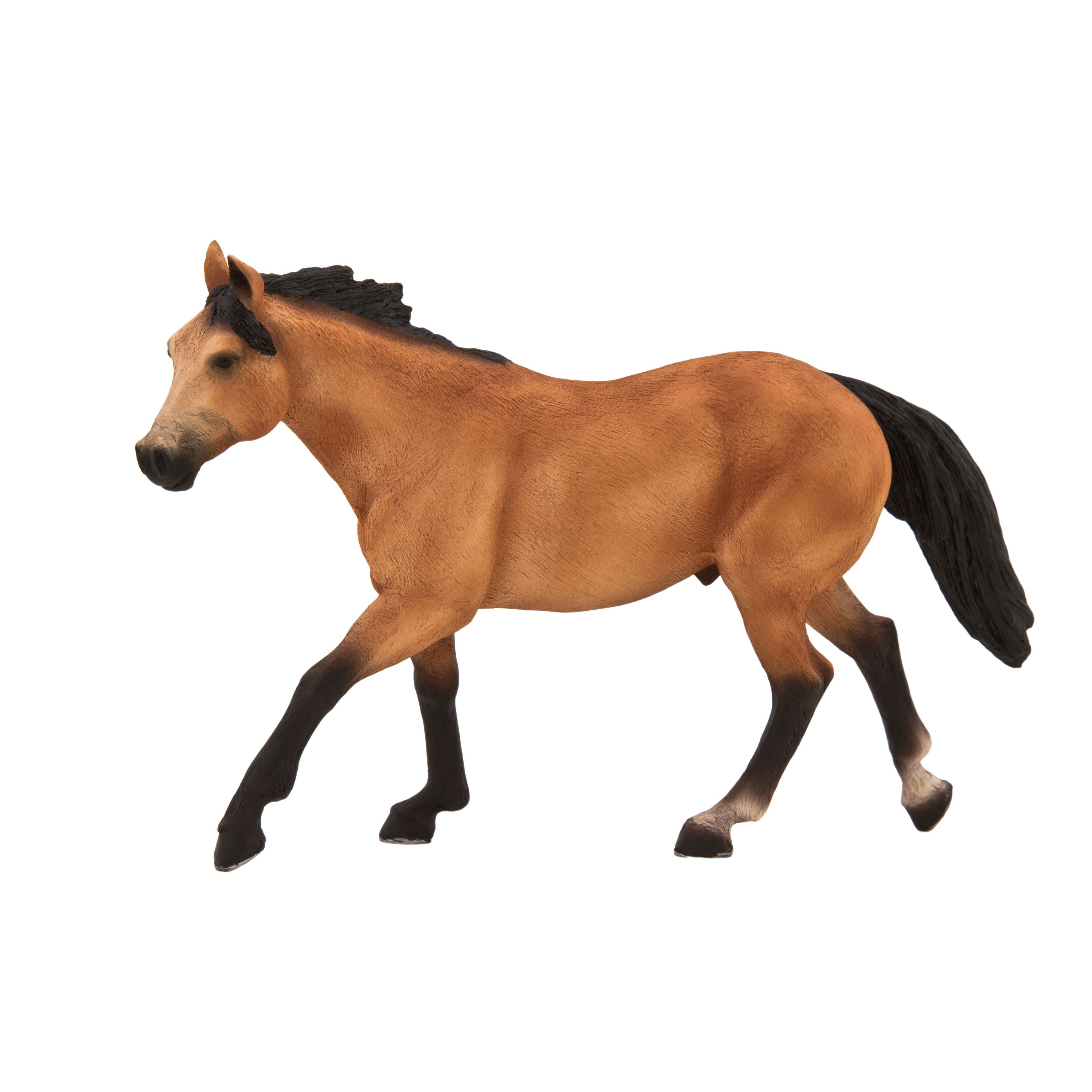 MOJO - Realistic Horse Figurine, Buckskin Quarter Horse - Walmart.com