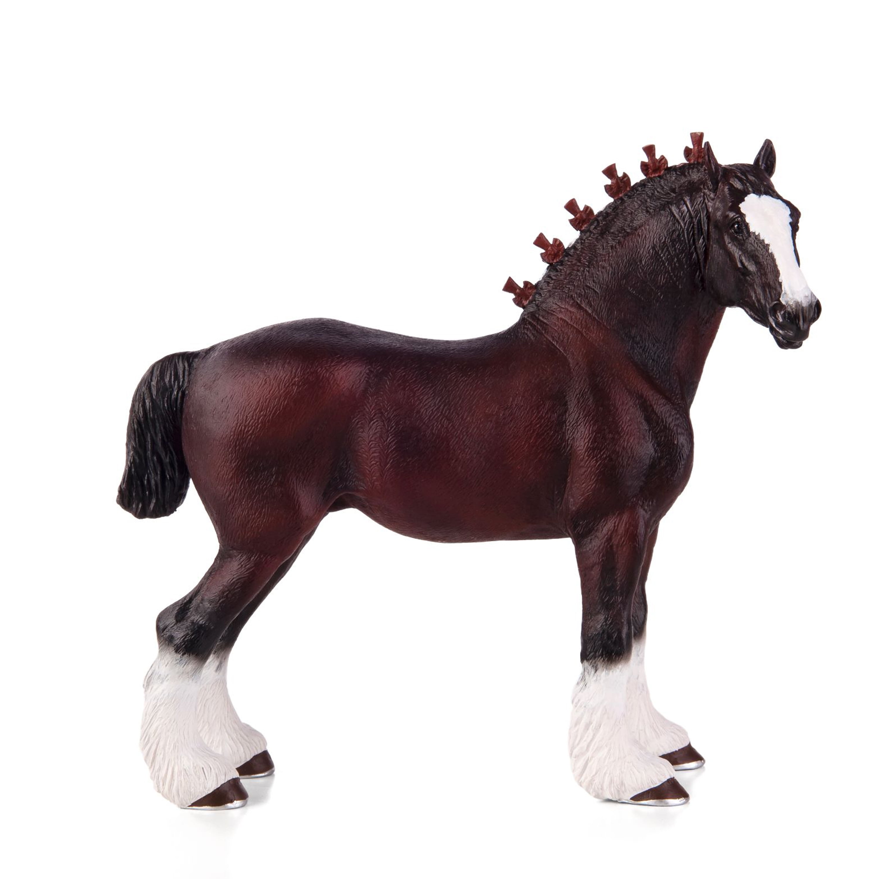 MOJO, Realistic Shire Horse Figurine, Hand Painted Toy Animal ...
